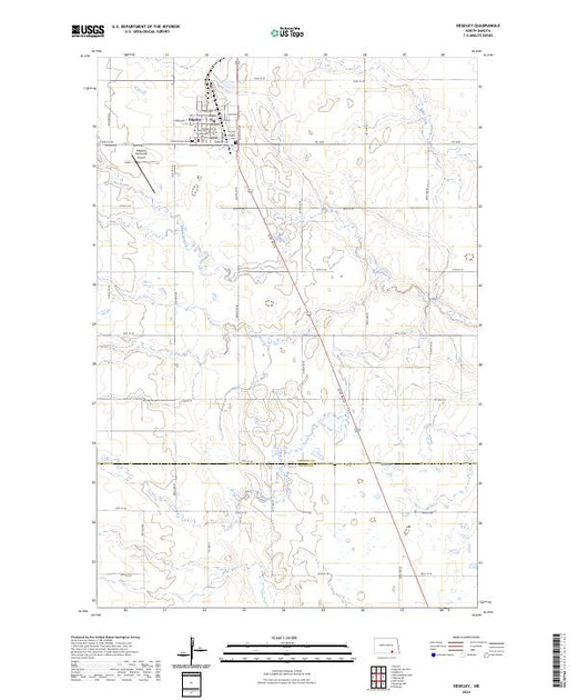 US Topo 7.5-minute map for Edgeley ND – American Map Store