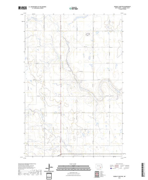 US Topo 7.5-minute map for Edgeley Junction ND – American Map Store