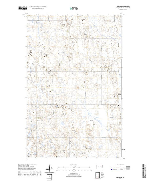 US Topo 7.5-minute map for Edmore SW ND – American Map Store
