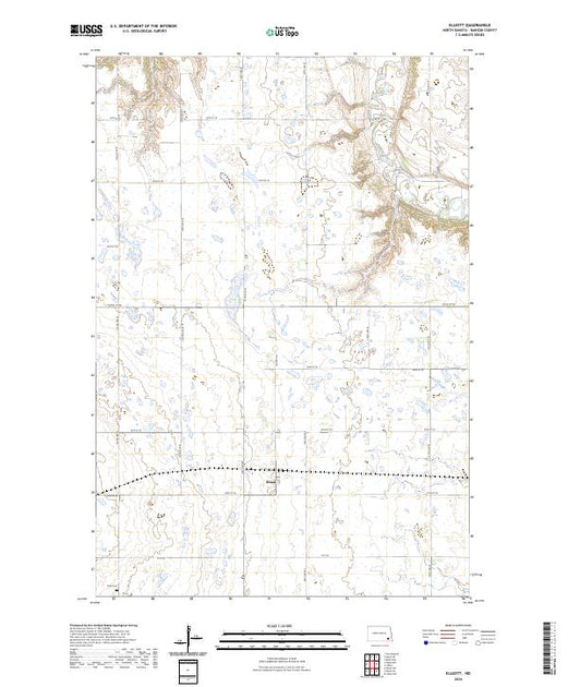 US Topo 7.5-minute map for Elliott ND – American Map Store