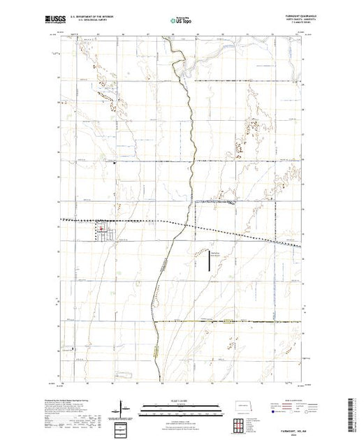 US Topo 7.5-minute map for Fairmount NDMN – American Map Store