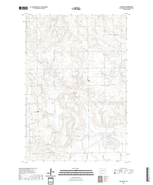 US Topo 7.5-minute map for Fallon NE ND – American Map Store