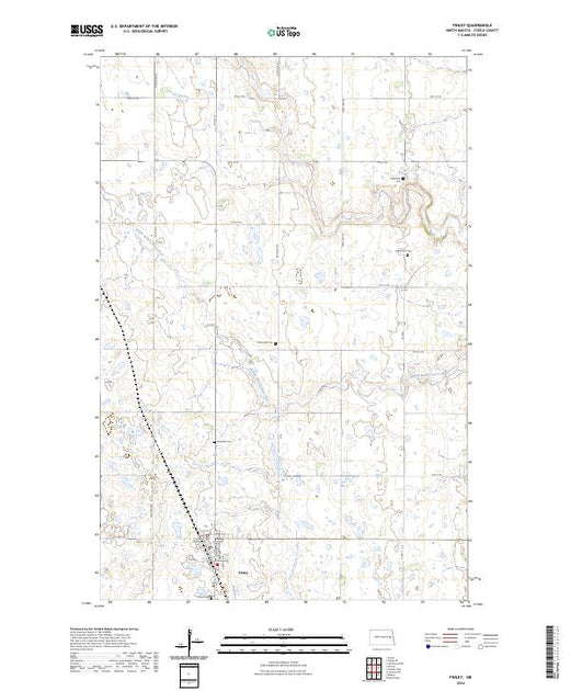 US Topo 7.5-minute map for Finley ND – American Map Store