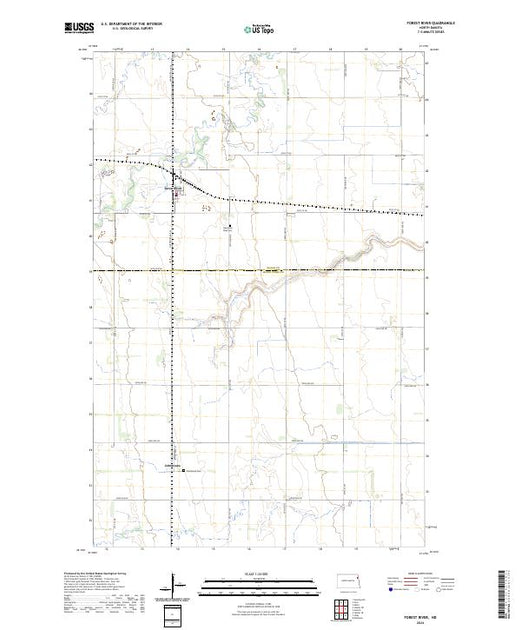 US Topo 7.5-minute map for Forest River ND – American Map Store