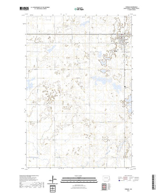 US Topo 7.5-minute map for Forman ND – American Map Store