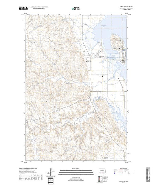 US Topo 7.5-minute map for Fort Yates ND – American Map Store