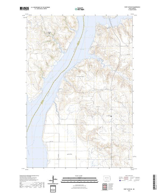 US Topo 7.5-minute map for Fort Yates NE ND – American Map Store