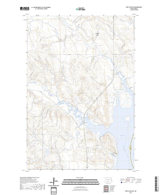 US Topo 7.5-minute map for Fort Yates NW ND – American Map Store