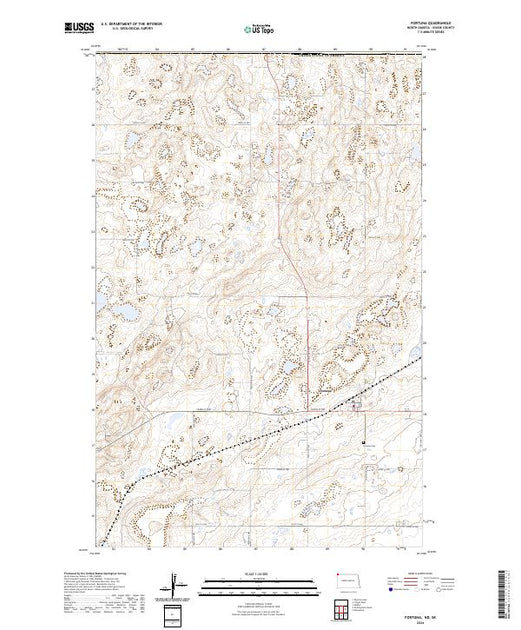US Topo 7.5-minute map for Fortuna NDSK – American Map Store