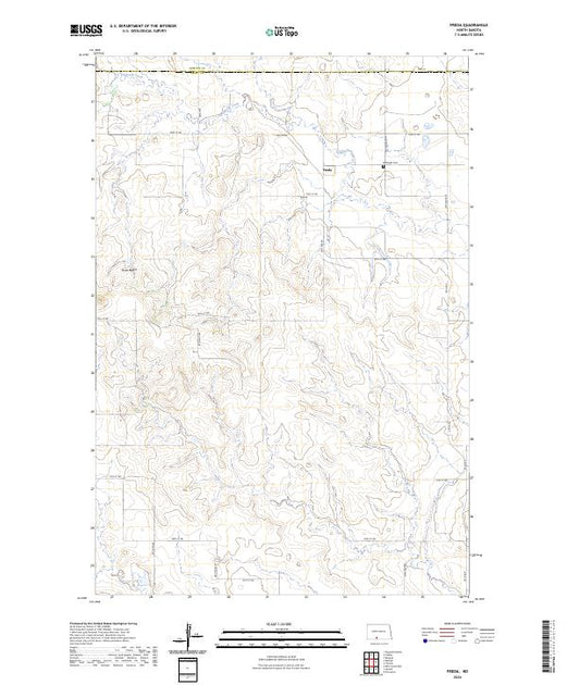 US Topo 7.5-minute map for Freda ND – American Map Store