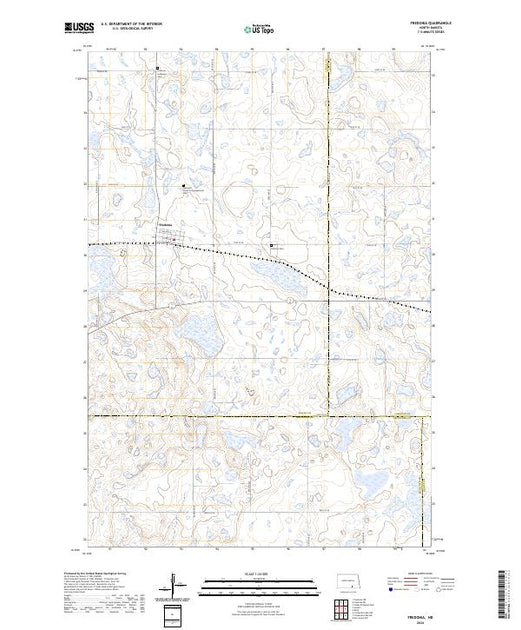 US Topo 7.5-minute map for Fredonia ND – American Map Store
