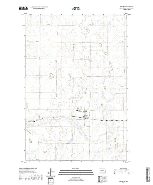US Topo 7.5-minute map for Fullerton ND – American Map Store