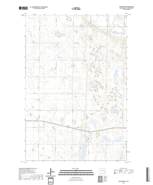 US Topo 7.5-minute map for Fullerton NE ND – American Map Store