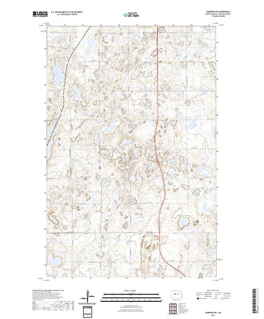 US Topo 7.5-minute map for Garrison NE ND – American Map Store