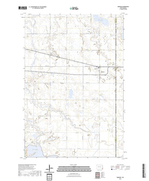 US Topo 7.5-minute map for Geneseo ND – American Map Store