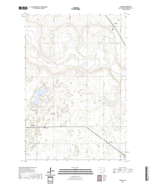 US Topo 7.5-minute map for Glover ND – American Map Store