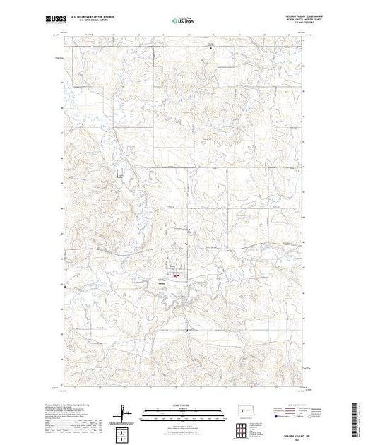 US Topo 7.5-minute map for Golden Valley ND – American Map Store