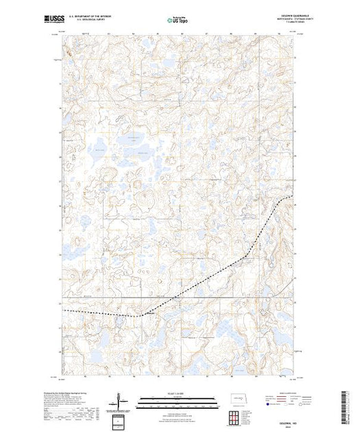 US Topo 7.5-minute map for Goldwin ND – American Map Store