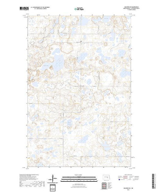 US Topo 7.5-minute map for Goldwin SW ND – American Map Store