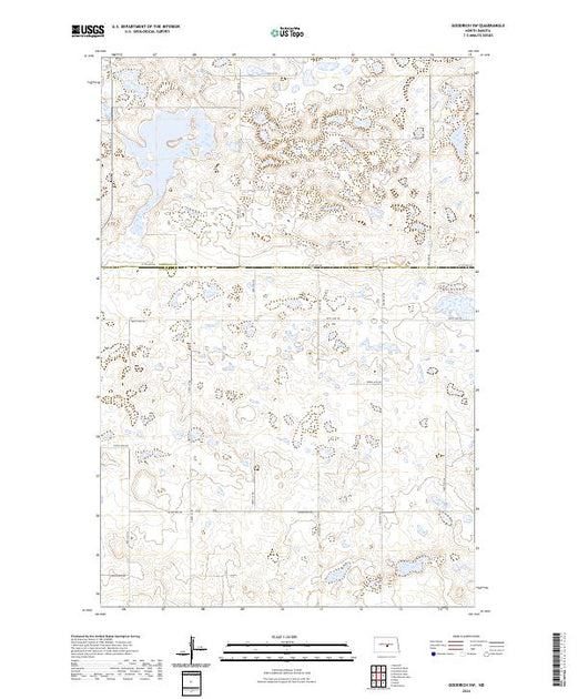 US Topo 7.5-minute map for Goodrich SW ND – American Map Store