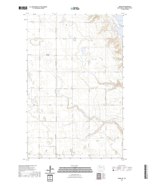 US Topo 7.5-minute map for Grano SW ND – American Map Store