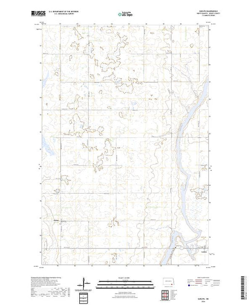 US Topo 7.5-minute map for Guelph ND – American Map Store