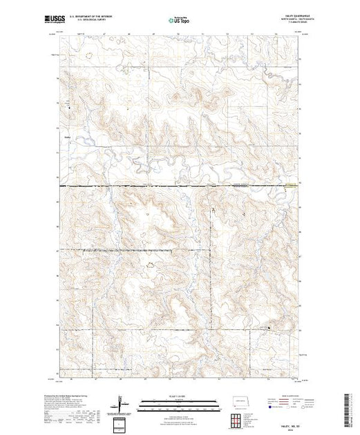 US Topo 7.5-minute map for Haley NDSD – American Map Store