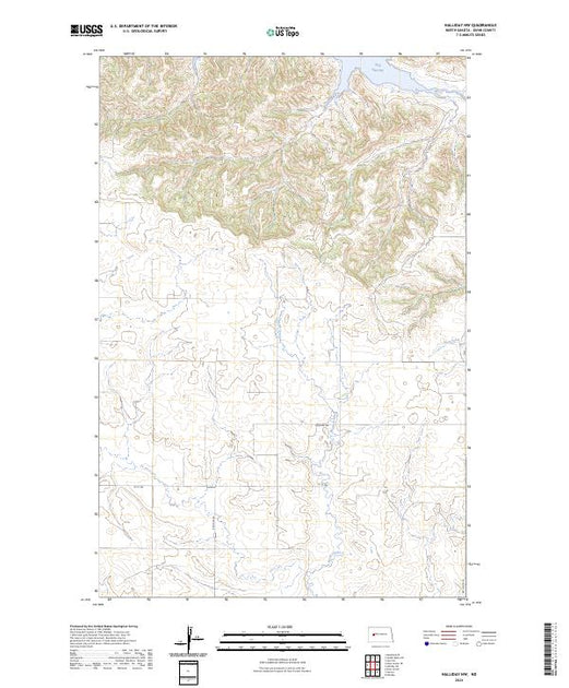 US Topo 7.5-minute map for Halliday NW ND – American Map Store