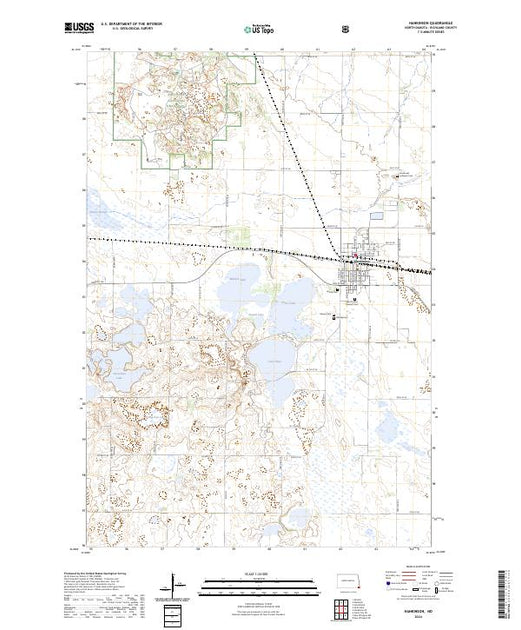 US Topo 7.5-minute map for Hankinson ND – American Map Store