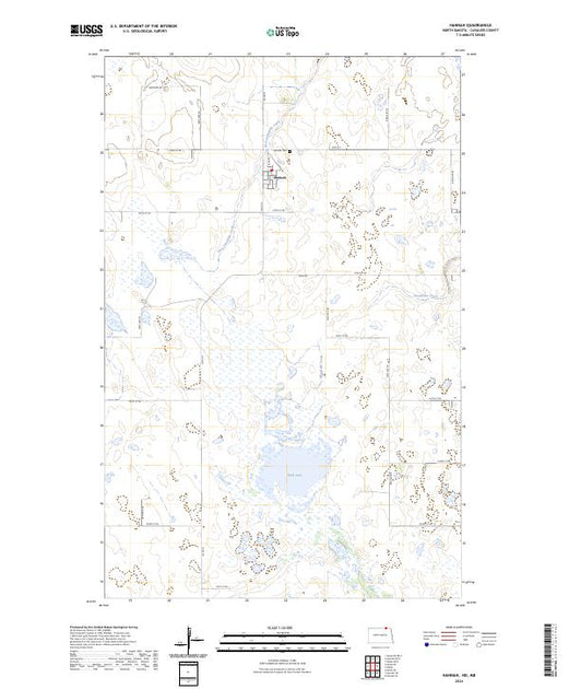 US Topo 7.5-minute map for Hannah NDMB – American Map Store