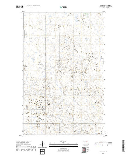 US Topo 7.5-minute map for Hannah SW ND – American Map Store