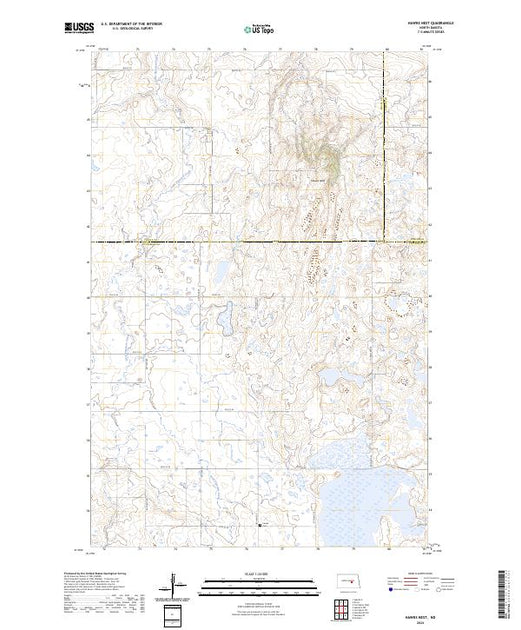 US Topo 7.5-minute map for Hawks Nest ND – American Map Store