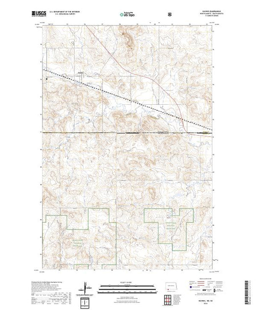 US Topo 7.5-minute map for Haynes NDSD – American Map Store