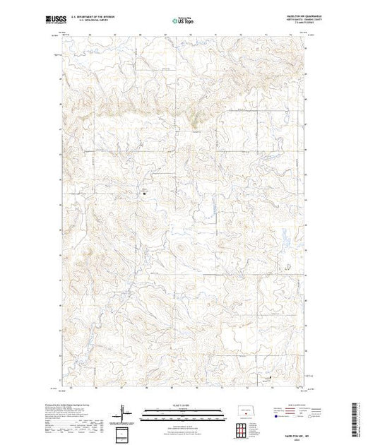 US Topo 7.5-minute map for Hazelton NW ND – American Map Store
