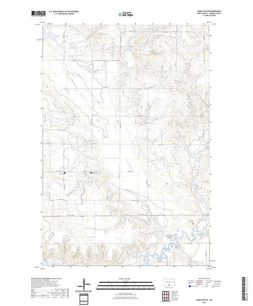 US Topo 7.5-minute map for Hazelton SW ND – American Map Store