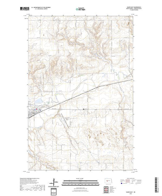 US Topo 7.5-minute map for Hazen East ND – American Map Store