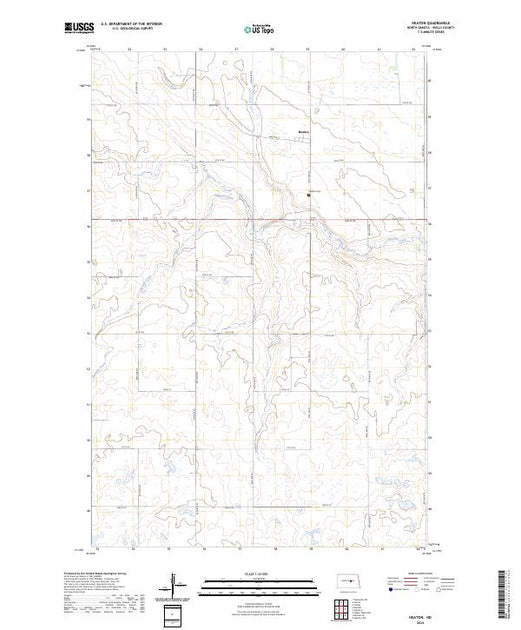 US Topo 7.5-minute map for Heaton ND – American Map Store