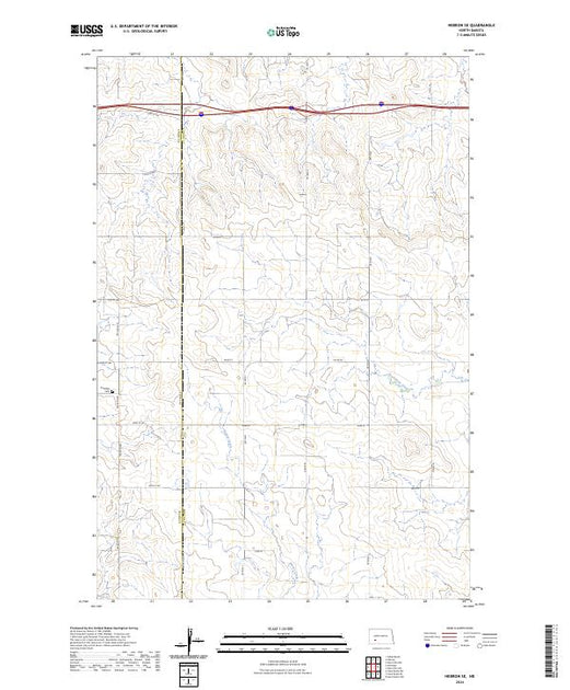 US Topo 7.5-minute map for Hebron SE ND – American Map Store