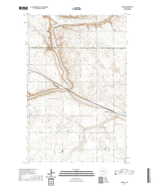US Topo 7.5-minute map for Heimdal ND – American Map Store