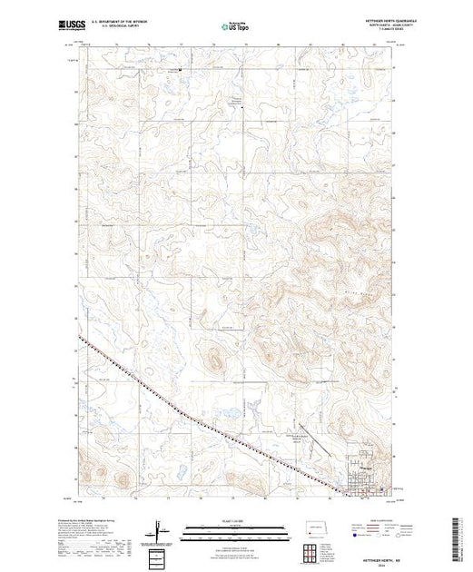 US Topo 7.5-minute map for Hettinger North ND – American Map Store