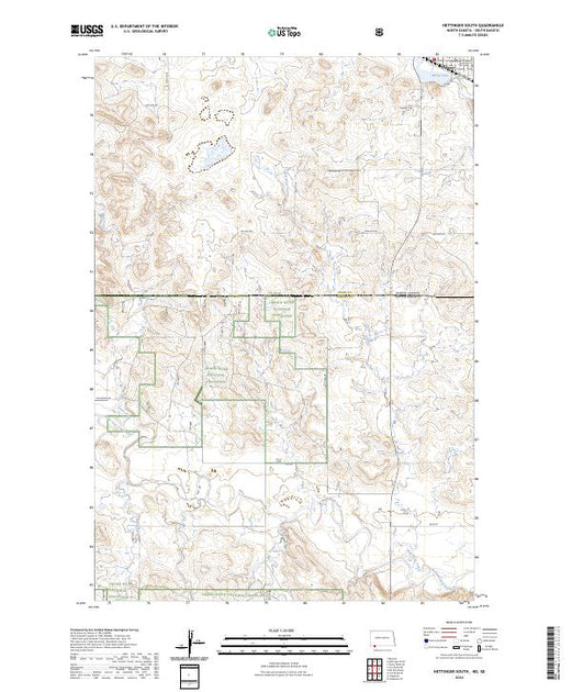 US Topo 7.5-minute map for Hettinger South NDSD – American Map Store