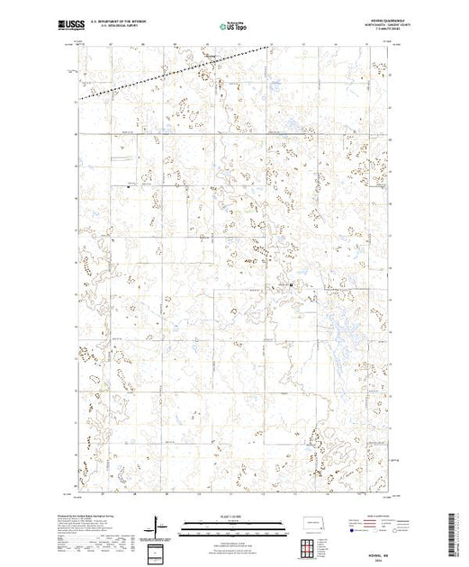 US Topo 7.5-minute map for Hoving ND – American Map Store