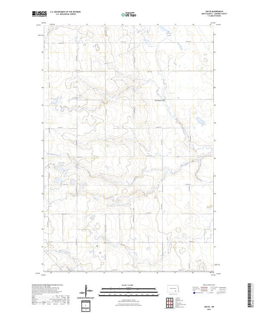 US Topo 7.5-minute map for Jud SE ND – American Map Store