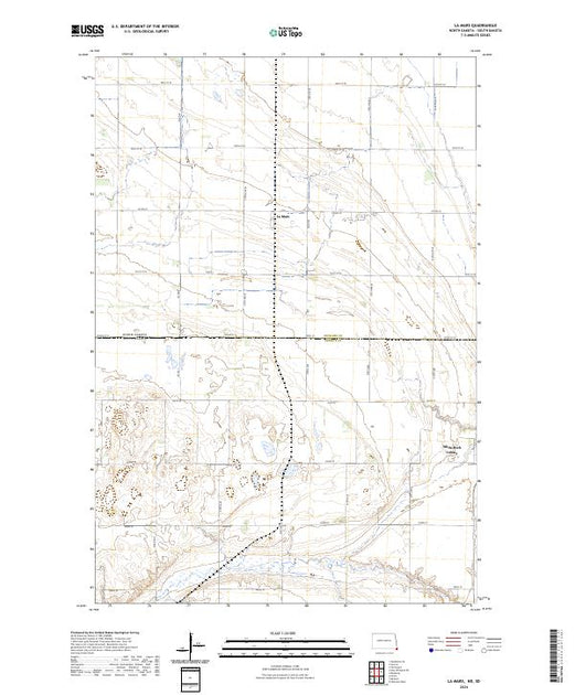 US Topo 7.5-minute map for La Mars NDSD – American Map Store