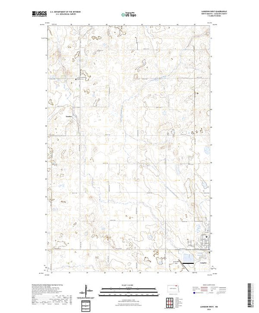 US Topo 7.5-minute map for Langdon West ND – American Map Store