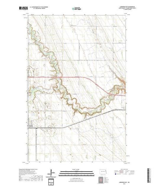 US Topo 7.5-minute map for Larimore East ND – American Map Store
