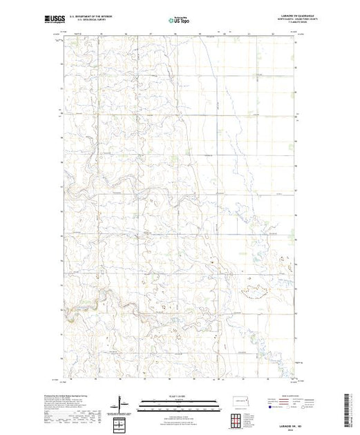 US Topo 7.5-minute map for Larimore SW ND – American Map Store