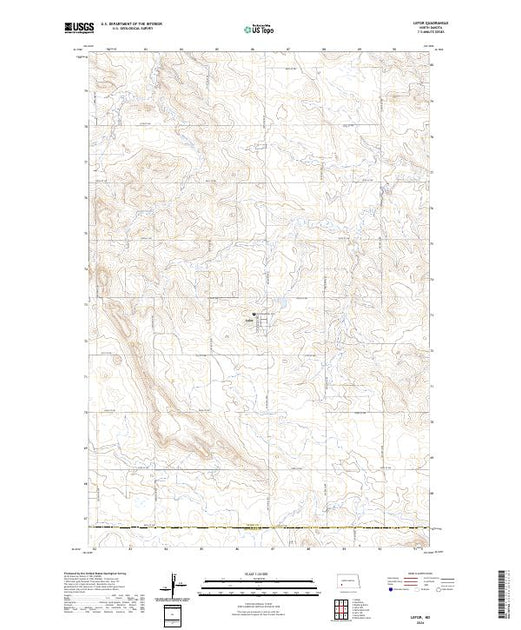 US Topo 7.5-minute map for Lefor ND – American Map Store