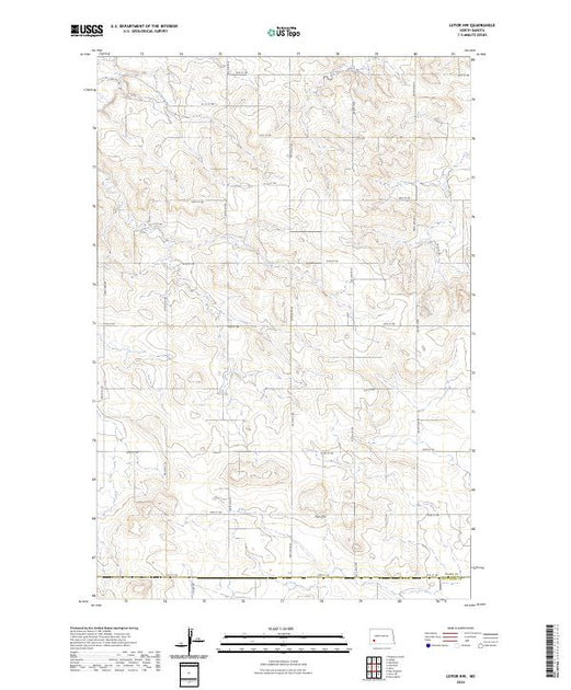 US Topo 7.5-minute map for Lefor NW ND – American Map Store