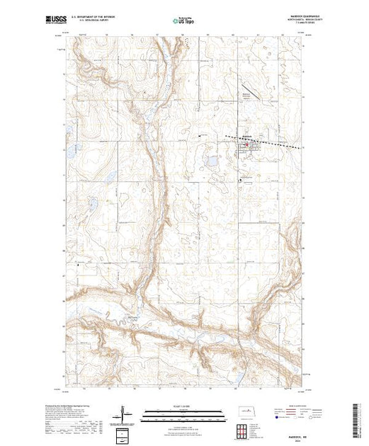 US Topo 7.5-minute map for Maddock ND – American Map Store